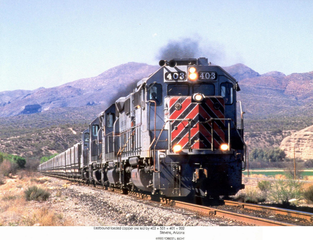 Copper Basin Railroad GM/EMD GP-2-2s 403 and 501, GM/EMD GP39 403 and GM/EMD GP18 202